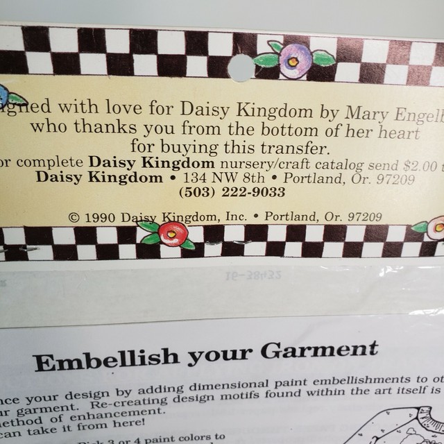 Daisy Kingdom Roses in Winter Mary Engelbreit Iron on Transfer 6544 USA ...