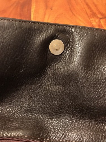 Plinio Visona Genuine Leather Shoulder Handbag Purse Brown Made in ...