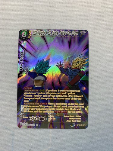 SSB Vegeta & SS Trunks Father Son Bonds SPR Foil Dragon Ball Super Card ...