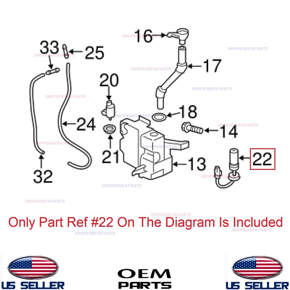 Washer Fluid Level Sensor ⭐OEM⭐ Mitsubishi 2014-2023 *See Compatibility ...