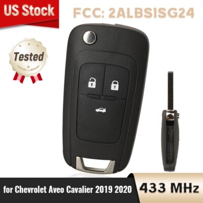 OEM Remote Flip Key Fob 3Button For 2019 2020 Chevrolet Aveo Cavalier ...