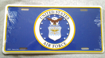 UNITED STATES AIR FORCE Military License Plate...Made in the USA 525 EE ...