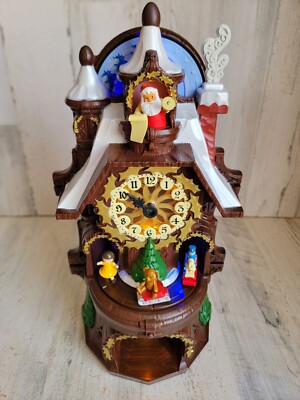 Hallmark Santa's musical Christmas clock Xmas home decor tabletop | eBay