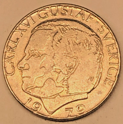 1 One Krona 1979 Sweden Coin Carl XVI Gustaf Krone För Sverige I Tiden ...