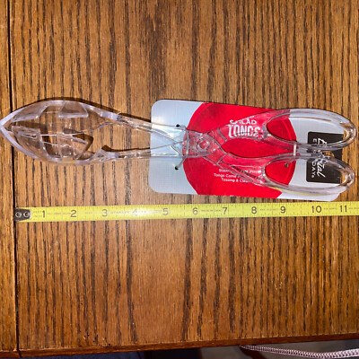 Salad Serving Mixing Tong Spoon Fork Clear Plastic Comes Apart to Toss ...