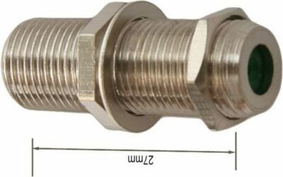 F Type Socket Female to F Female 27mm Barrel Line Joiner 3GHZ Foxtel ...