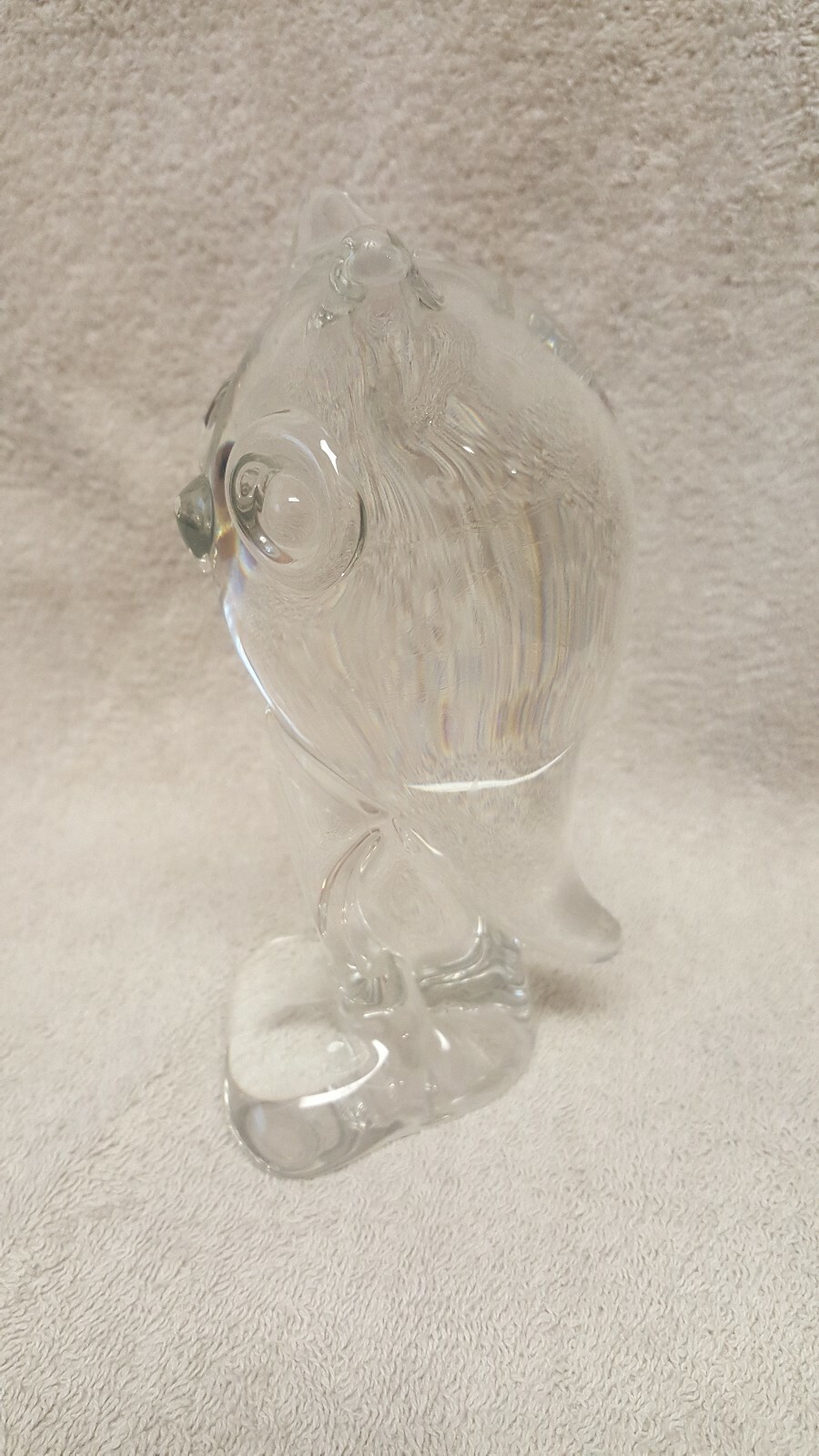 Kristaluxus Crystal Owl Figurine Sculpture Clear Glass 7" | eBay