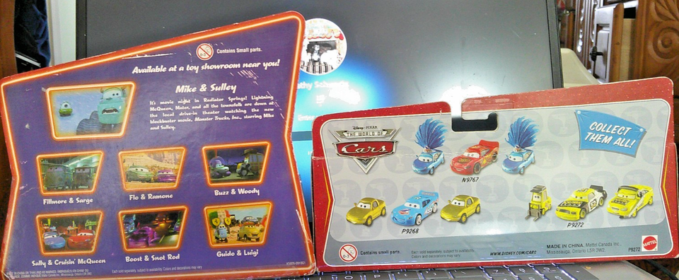 DISNEY PIXAR CARS LOT OF 3 CAR GIFT PACK + SUPERCHARED MIKE & SULLY ...