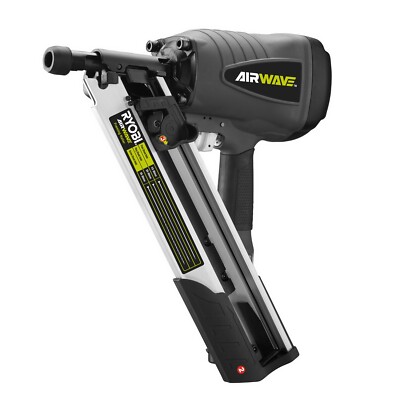 Ryobi Airwave™ Clipped Head Air Powered Framing Nailer Nail Gun + Carry ...