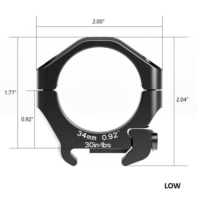 Arken Optics Halo 34 mm Rifle Scope Rings - Low / Medium / High | eBay