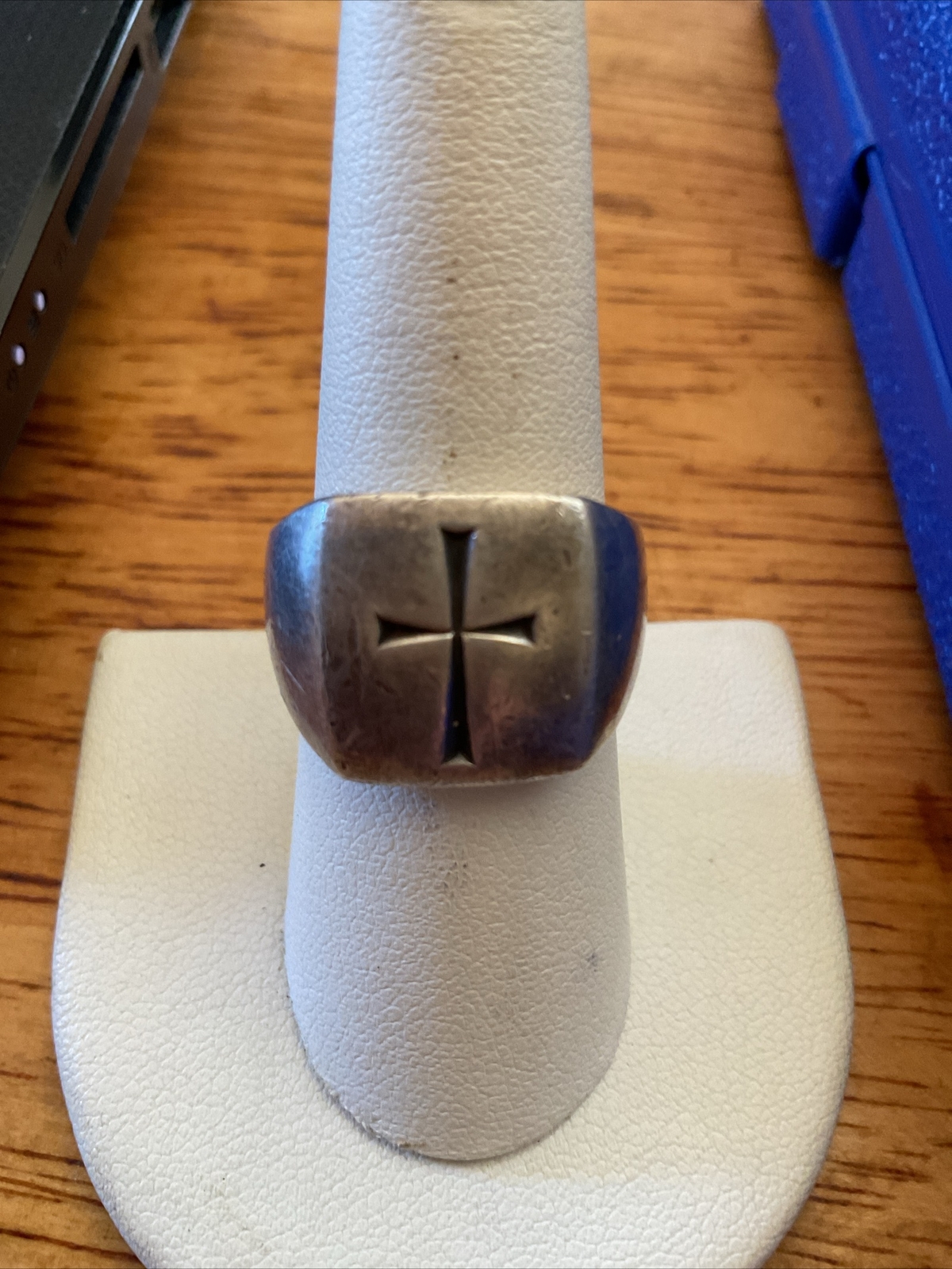 Retired James Avery Sterling Silver WIDE Cross Ring S… - Gem