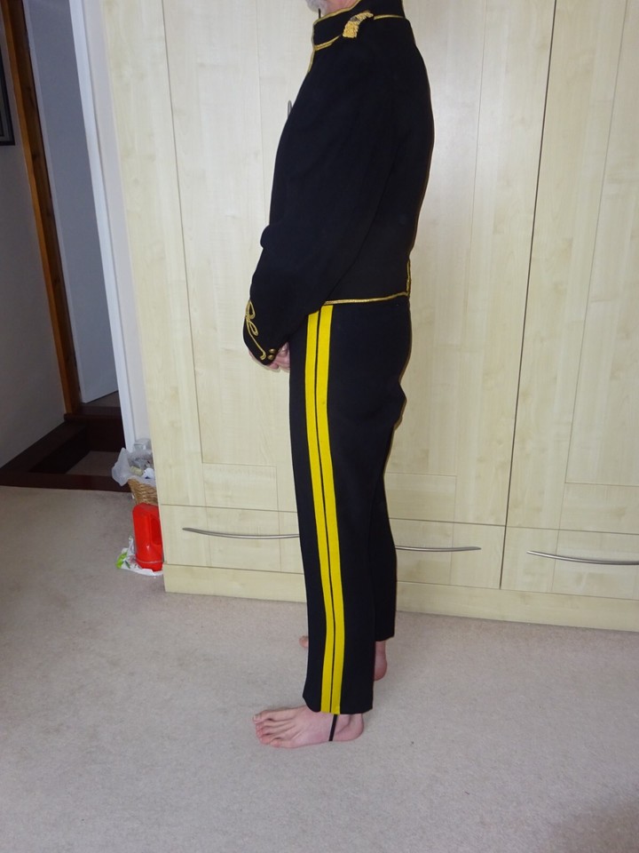 BRITISH ARMY BLACK 2LT OFFICER MESS DRESS TUNIC PAIR QUEENS OWN HUSSARS ...