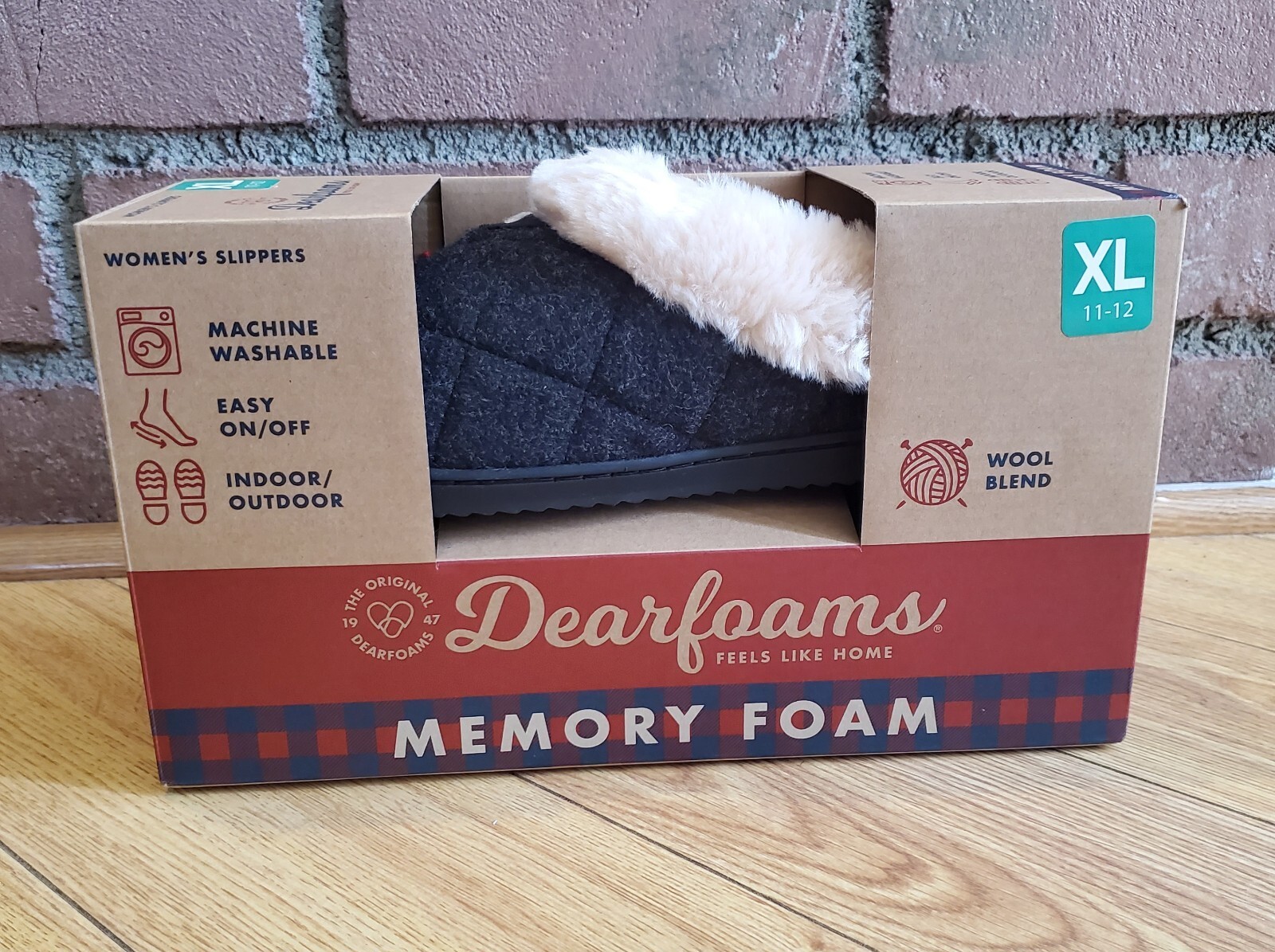 NEW NIB: DEARFOAMS WOMEN'S SLIPPERS VELVETY FAUX FUR CLOG BLACK US 11 ...