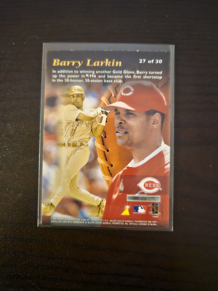 1997 Pinnacle Mint Bronze Cincinnati Reds Baseball Card #27 Barry ...