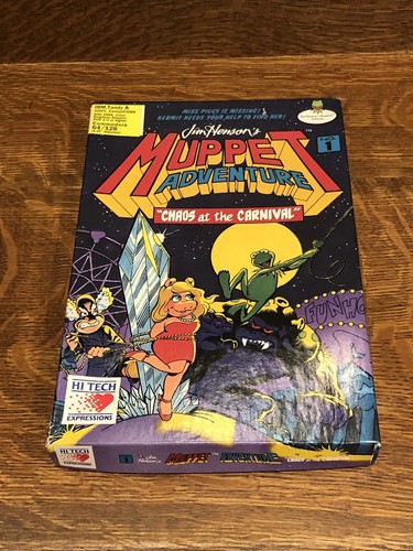 Vintage Muppet Adventure: Chaos At The Carnival IBM TANDY COMMODORE 64/ ...