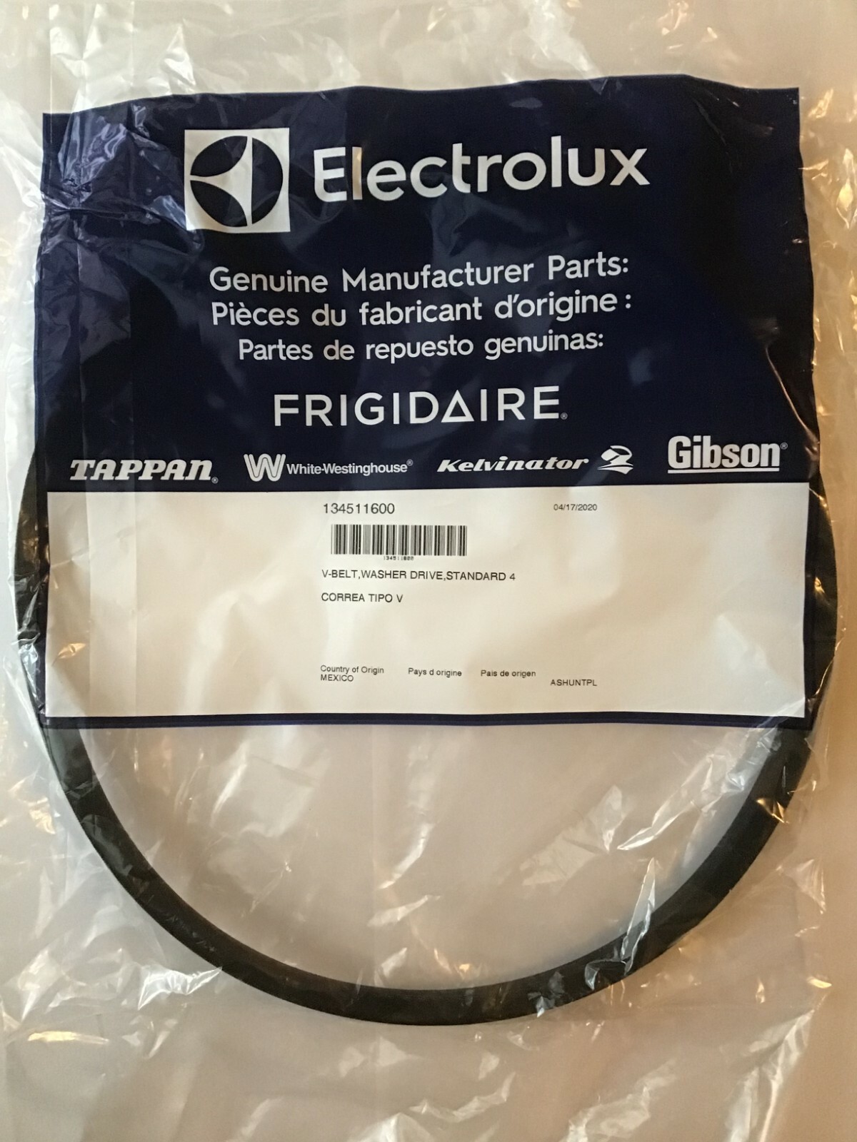 New Genuine OEM Washer Belt 134511600 For WCI Frigidaire Electrolux 32 ...