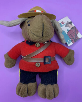 RCMP Moose Plush Stuffed Animal Toy Mountie Royal Canadian Mounted ...