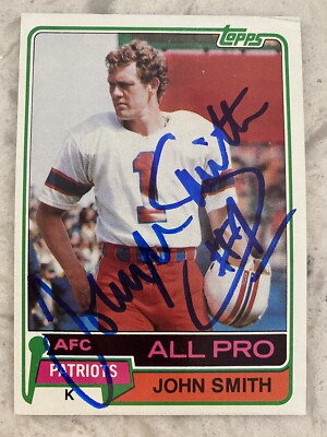 John Smith signed NEW ENGLAND PATRIOTS card 1981 Topps | eBay