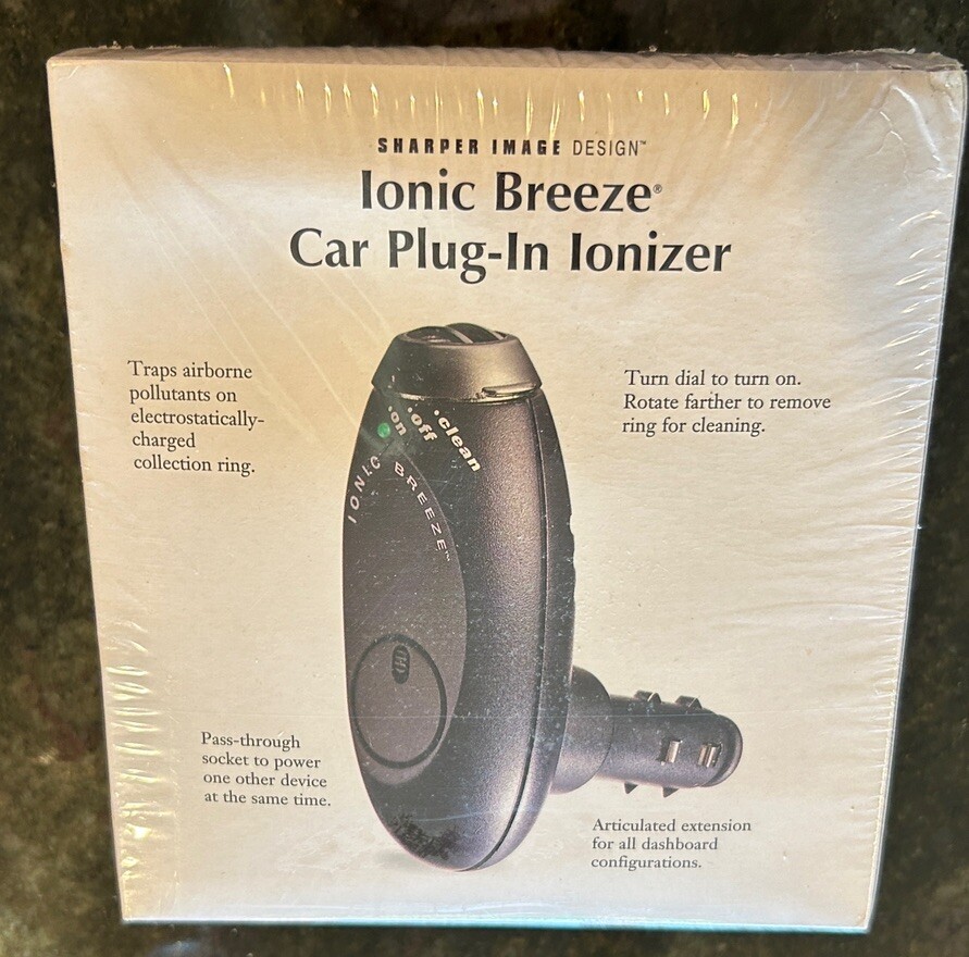 Sharper Image SI629 BLK Ionic Breeze CAR Plug-In IONIZER/Air Purifier ...
