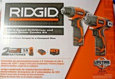 RIDGID R82005 Drill & R82230 Impact 12v Combo Kit for sale online | eBay