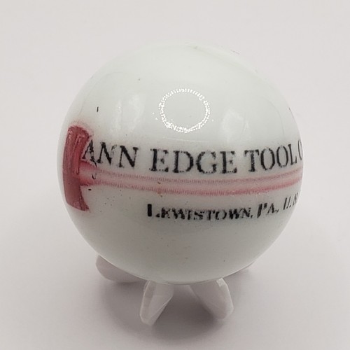 Mann Edge Axe Tool Company Logo Display Shooter Marble With Stand 1" 12 ...