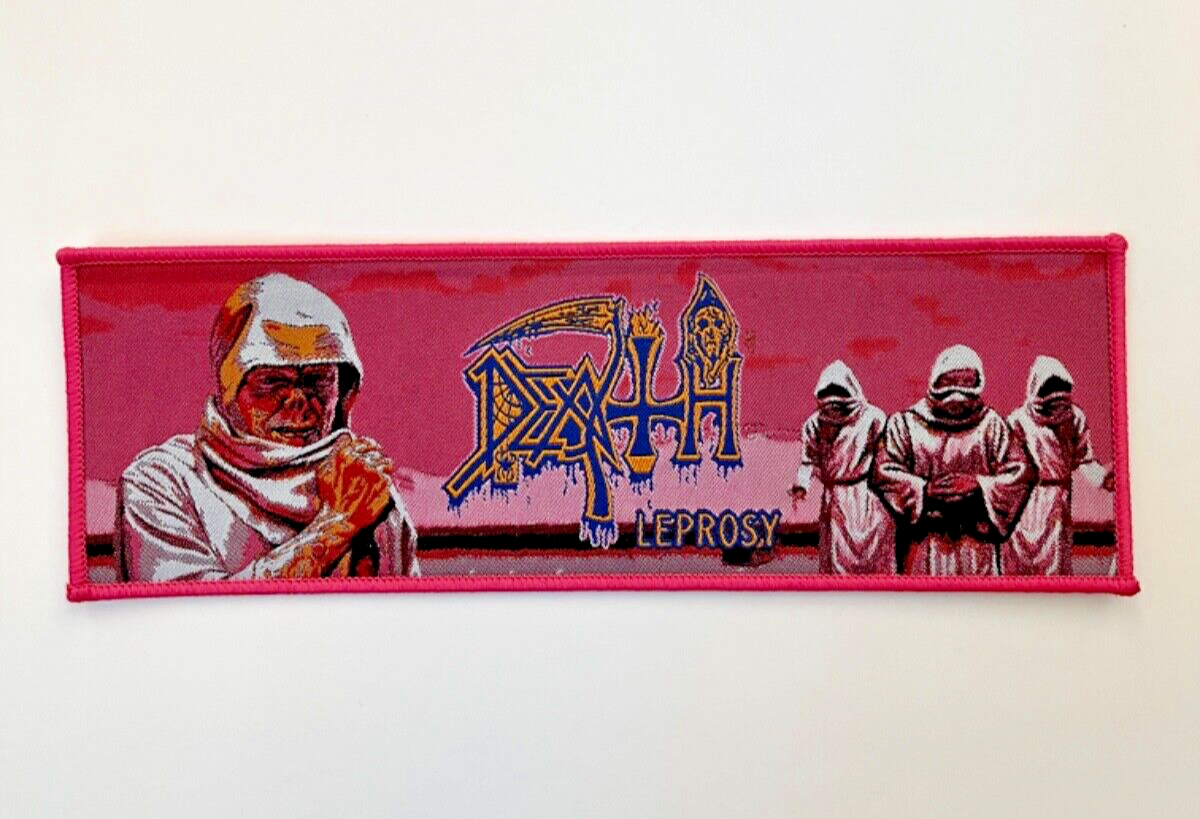 Death - Leprosy PINK Border Officially Licensed Woven Strip Patch NEW Sold Out | eBay