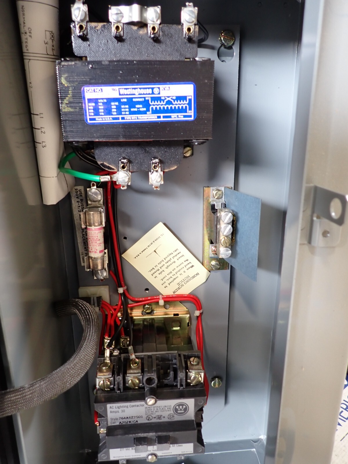 New Westinghouse A202J17 Enclosed Lighting Contactor with Transformer ...