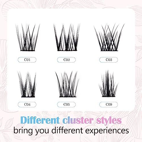 Individual Lashes 120pcs Cluter Lashes Wide Stem Lash Clusters 10mm ...