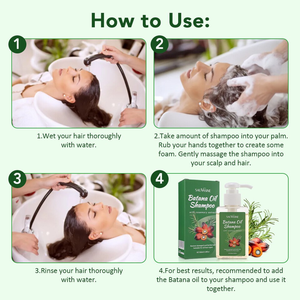 Batana Oil Shampoo, Shampoo De Batana, Rosemary Oil Shampoo Anti Hair ...