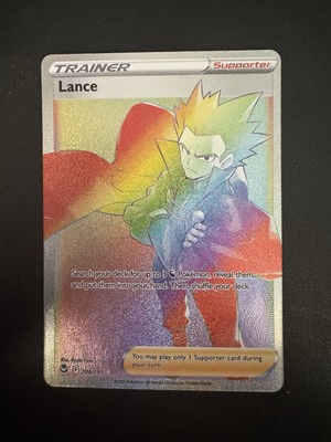 POKEMON TCG LANCE 206/195 SWSH SILVER TEMPEST RAINBOW RARE!! | eBay
