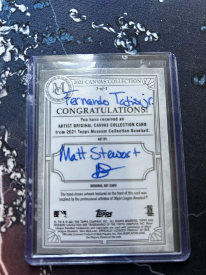 2021 Topps Museum Canvas Collection Original Canvas 1/1 Fernando Tatis ...
