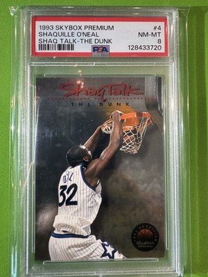 SHAQ SALE!! Shaquille O'Neal Talk the Dunk PSA 8 1993 Skybox Premium | eBay
