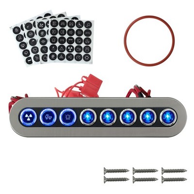 Marine Push Switch Stainless Steel Switch Panel 12V/24V LED Backlit ...