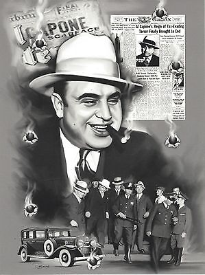 AL CAPONE COLLAGE 8X10 PHOTO MAFIA ORGANIZED CRIME MOBSTER MOB BORDER ...