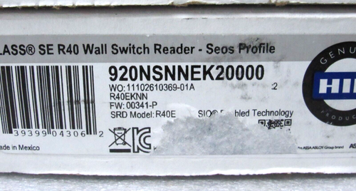 HID Seos Profile iClass SE R40 Wall Switch Reader 920NSNNEK20000 [CTPA ...
