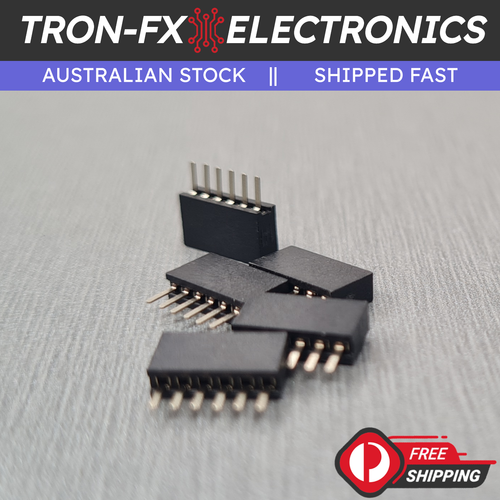 5PCS 6 Pin Single Row Straight Female Header Socket 1.27mm Pitch 6P 1. ...