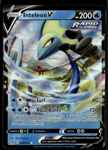 SWSH08: Fusion Strike #078/264 Inteleon V | eBay