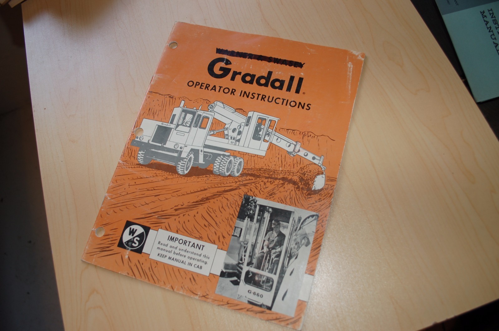 GRADALL WHEEL EXCAVATOR Owner Operation Operator Maintenance Manual ...