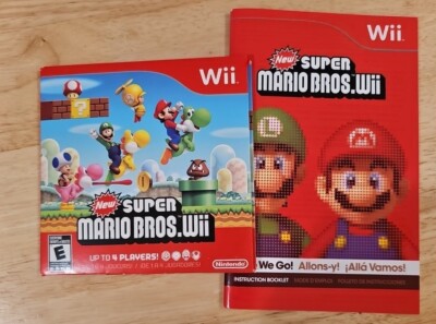 Super Mario Bros. Wii Game Disc in Original Sleeve With Manual | eBay