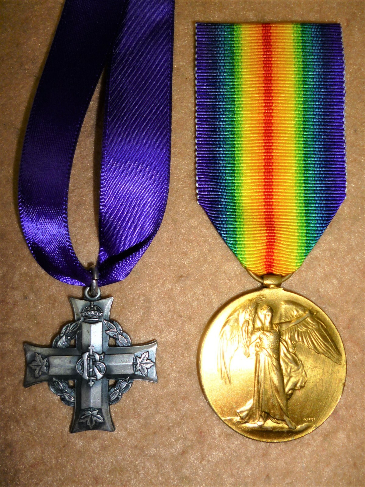 CEF Canadian Memorial Cross & Victory Medal to George Gowen, 19th ...
