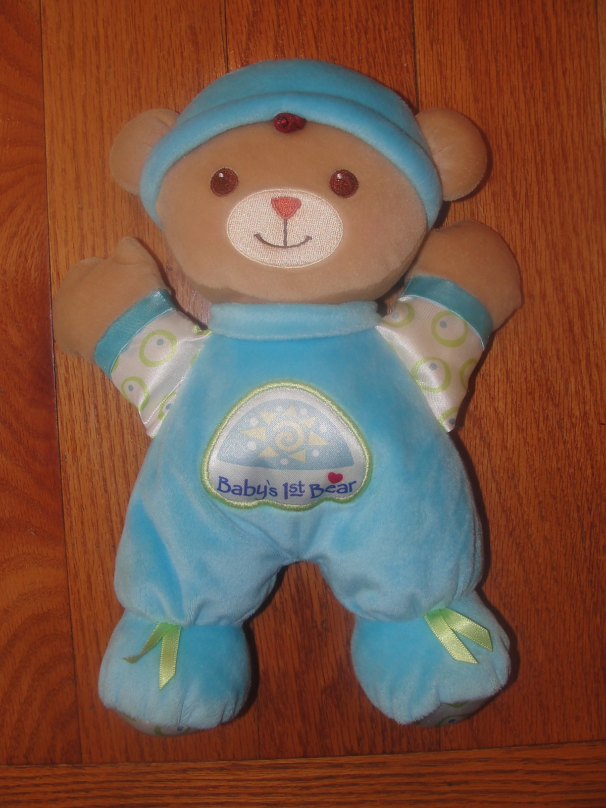 Fisher Price Baby's 1st First BEAR Blue Lovey 2008 Plush Rattle | eBay
