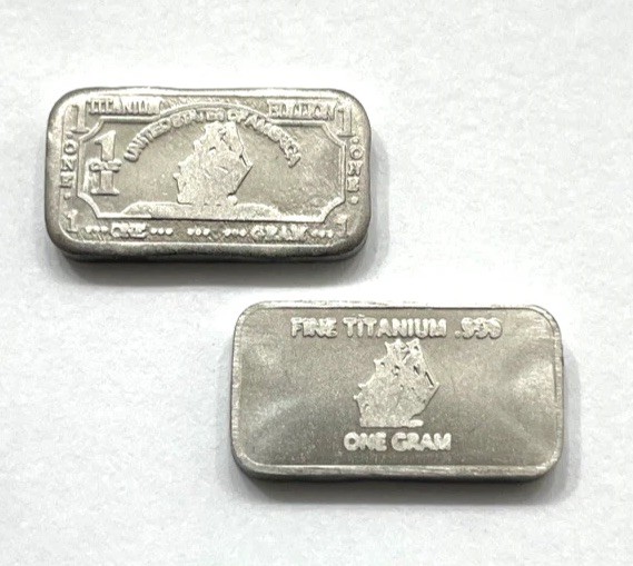 1 Bar - 1 g gram TITANIUM SHIP BULLION .999 Fine Collector Metal | eBay