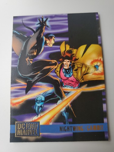 Nightwing vs Gambit DC versus Marvel Card Battles # 60 Fleer Skybox ...