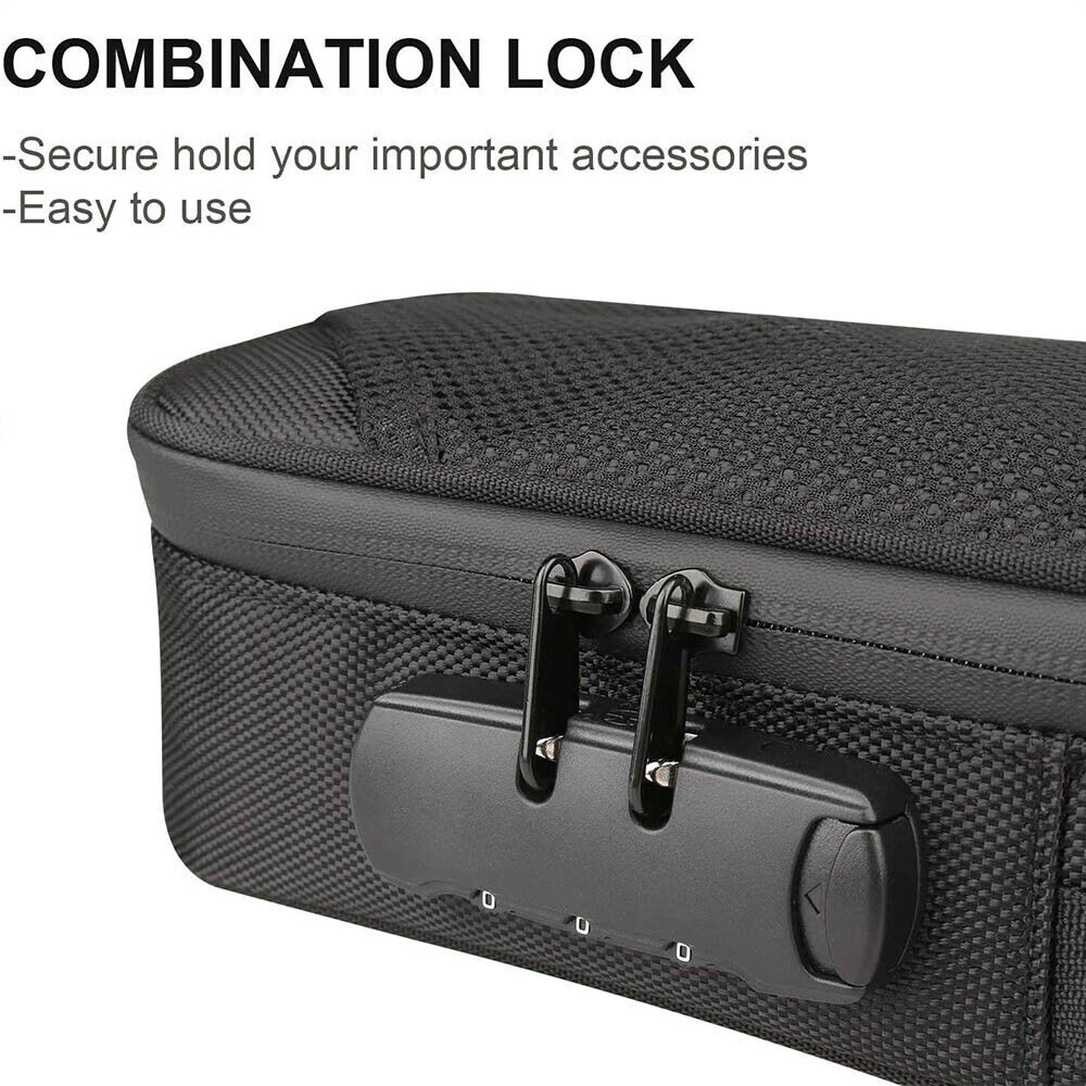 Smell Proof Carbon Box Lined Carry stash Bag with Lock Discreet Secure ...
