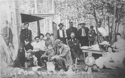 J21/ Russell Colorado RPPC Postcard c1910 Ghost Town July 4th Patriotic ...