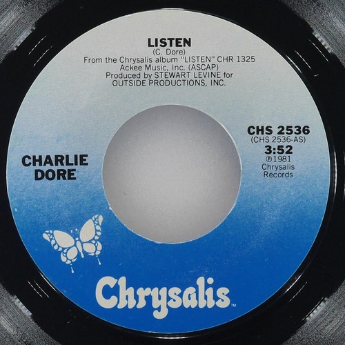 CHARLIE DORE Listen CHRYSALIS CHS 2536 EX 45 7" 1981 Vocal | eBay