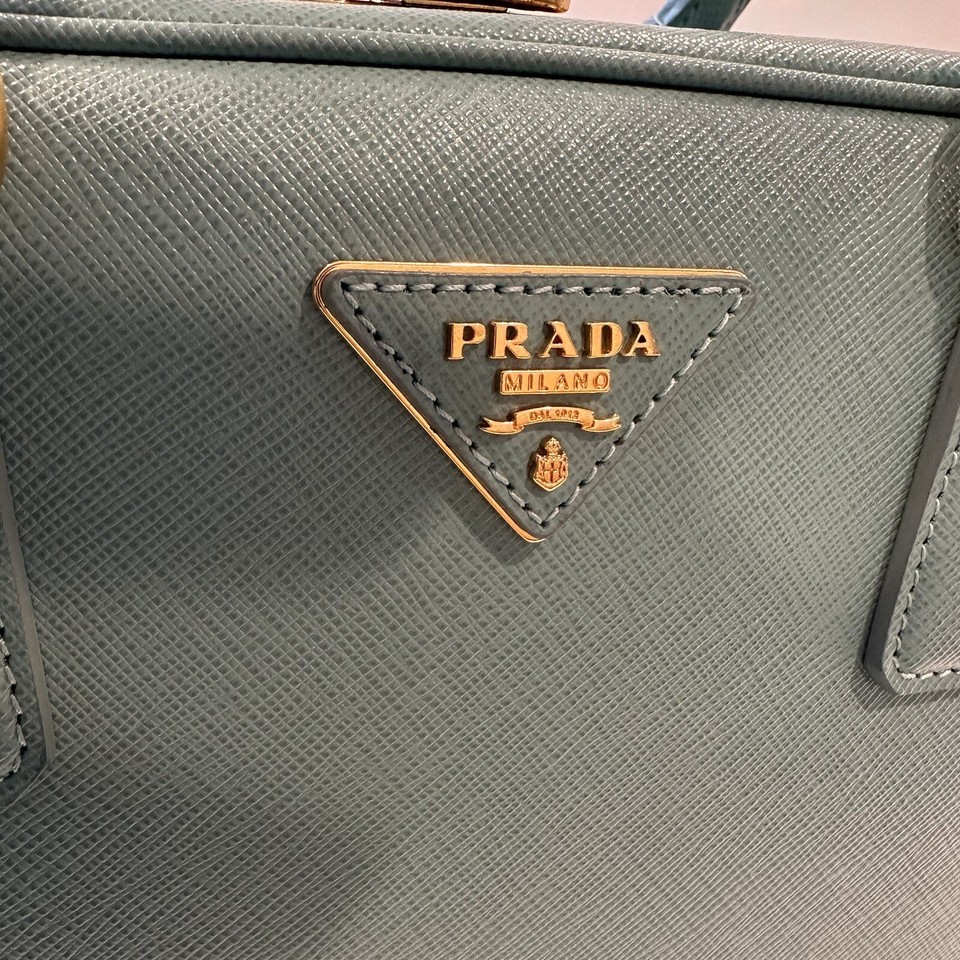 Prada Pyramid Frame Bag. Saffiano Leather In The Color Anise | eBay