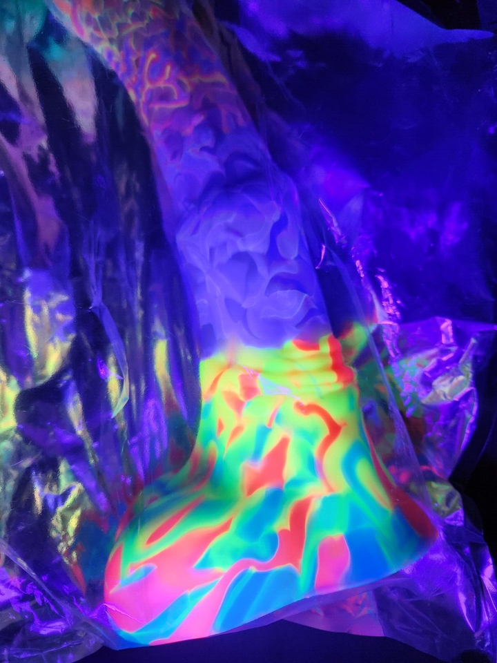 NEW Bad Dragon CHANCE FLARED Fantasy MEDIUM UV GLOW Silicone Dildo ...