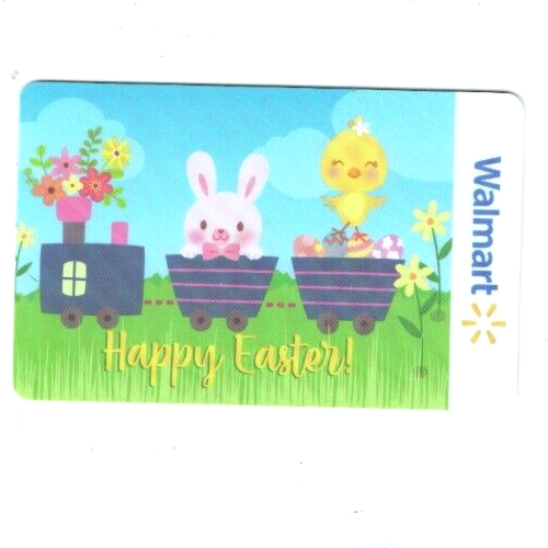 Walmart Gift Card Easter Bunny, Chick, Flowers,Train- 2023 -Collectible ...