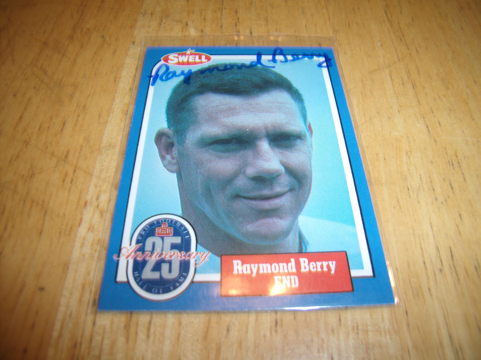 RAYMOND BERRY AUTOGRAPH FOOTBALL CARD 1988 SWELL #12 BALTIMORE COLTS | eBay